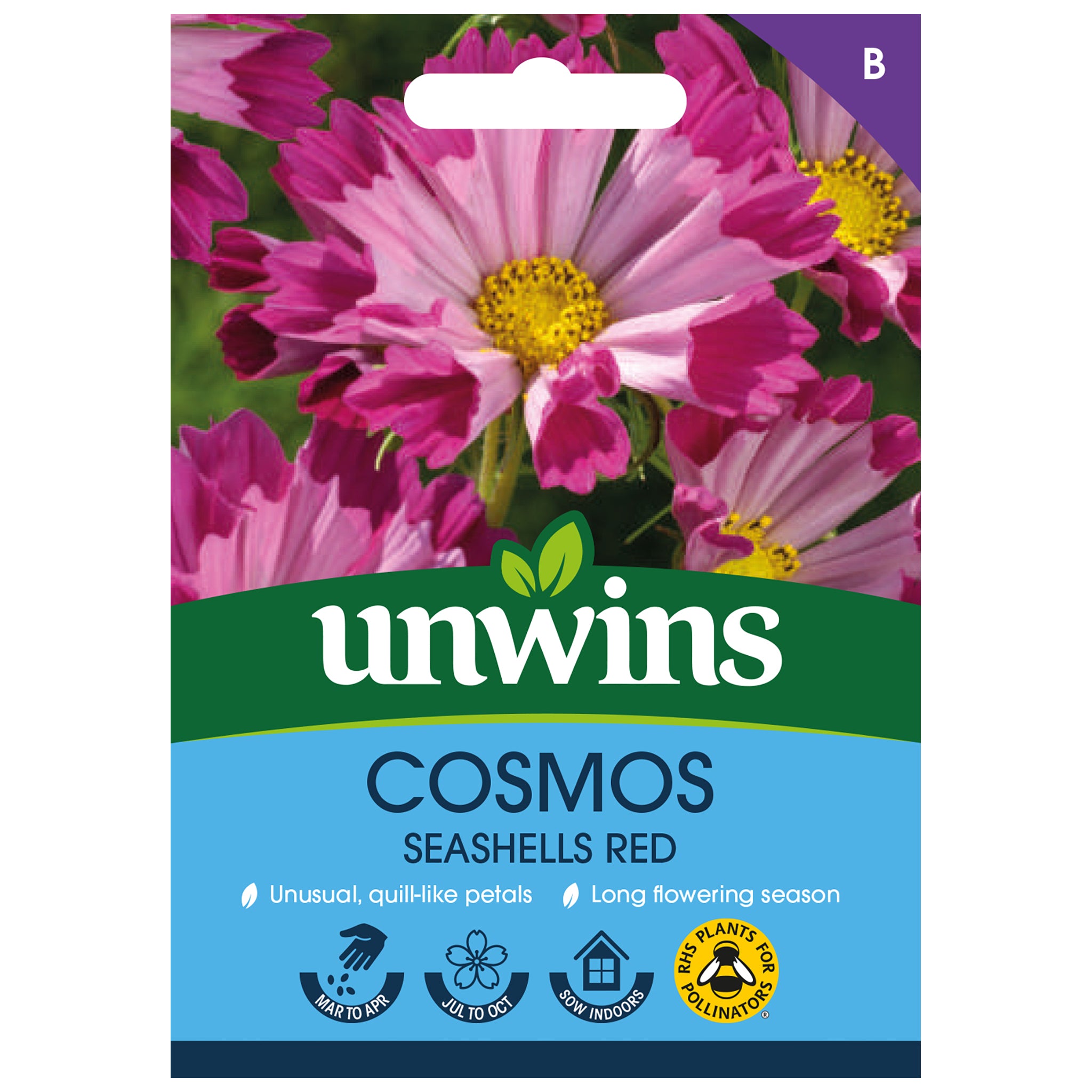 Unwins Cosmos Seashells Red Seeds - Flower Seeds – Unwins UK