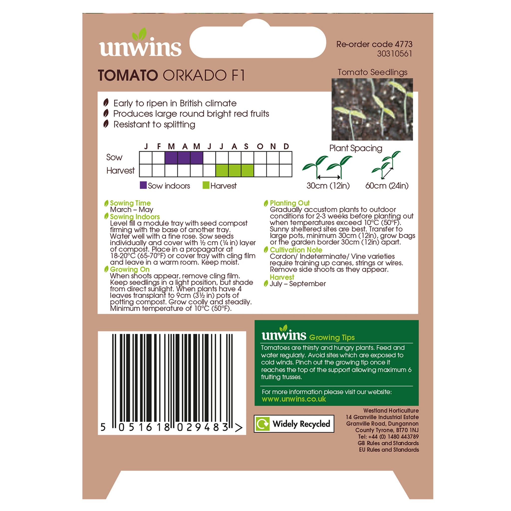 Unwins Round Tomato Orkado F1 Seeds- Vegetable Seeds – Unwins UK