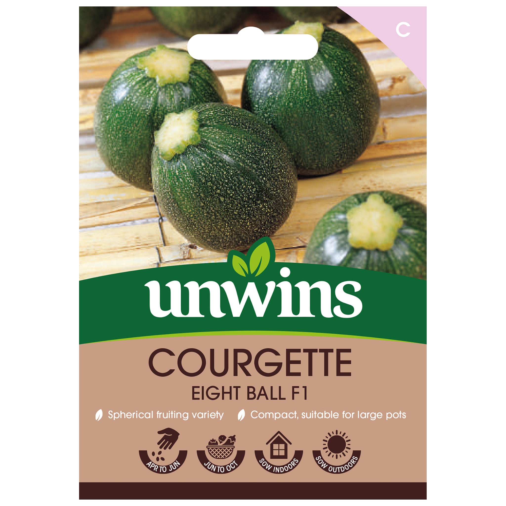Unwins Courgette Eight Ball F1 Seeds - Vegetable Seeds – Unwins UK