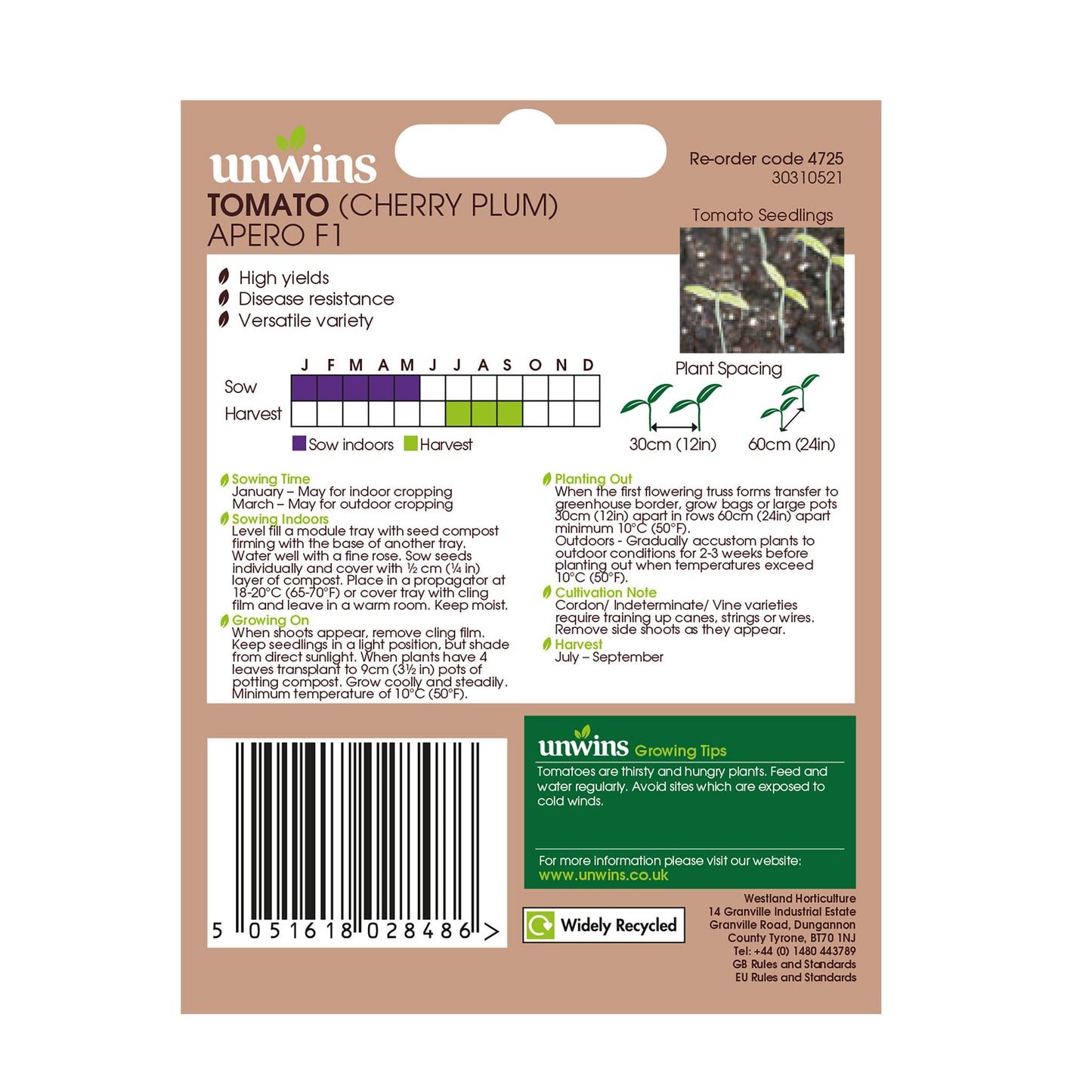 Unwins Cherry Plum Tomato Apero F1 Seeds - Vegetable Seeds – Unwins UK