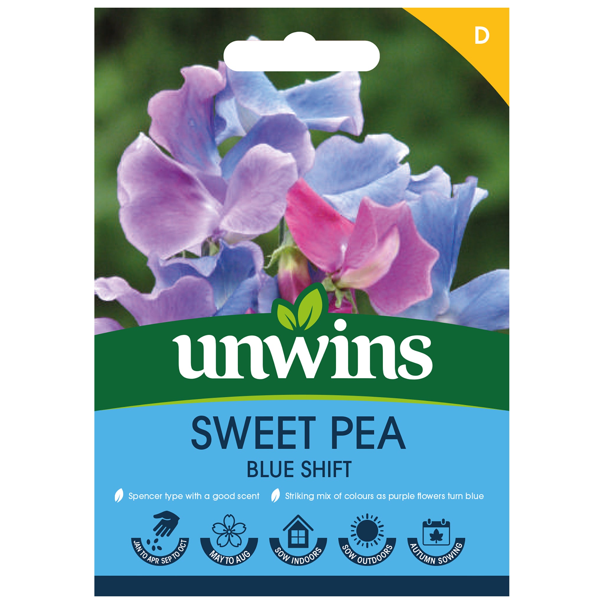Unwins Sweet Pea Blue Shift - Flower Seeds – Unwins UK